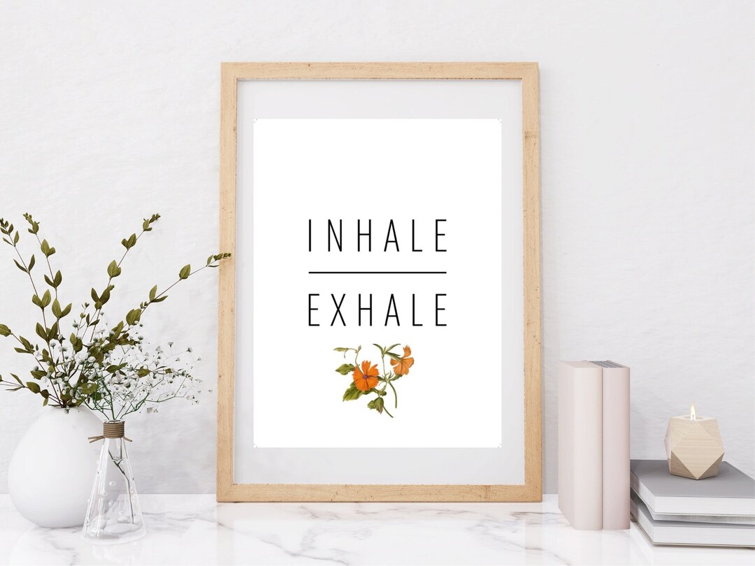 Inhale Exhale Print: Boho Botanical Wall Art (digital Download) - Etsy