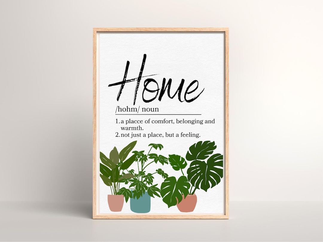 Home Word Definition Wall Art: Instant Download, Digital Print - Etsy