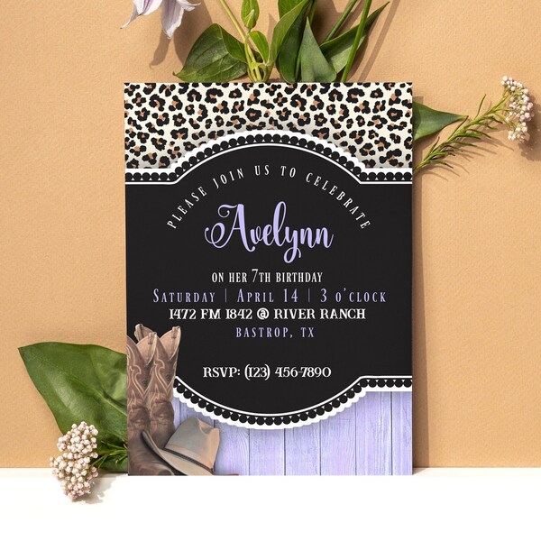Leopard Print Invitations - Etsy