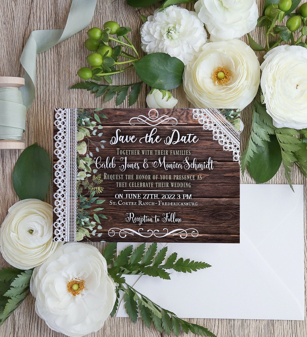Barn Wood Wedding Invitation Template, Editable Western Barnwood Save ...