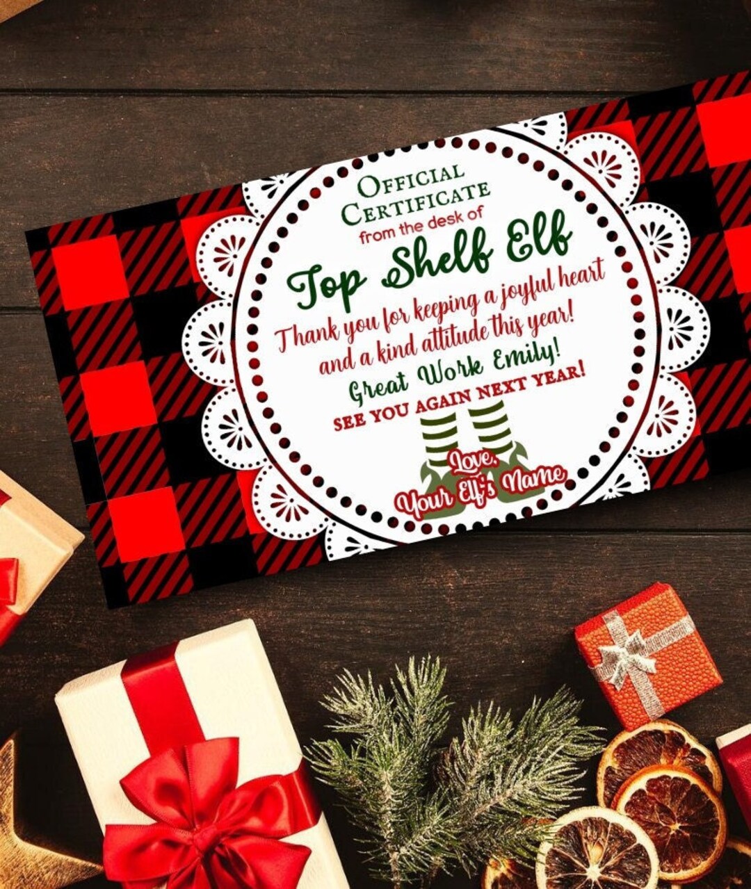 Mini Elf Note for Envelope Magical Elf Certificate Buffalo - Etsy
