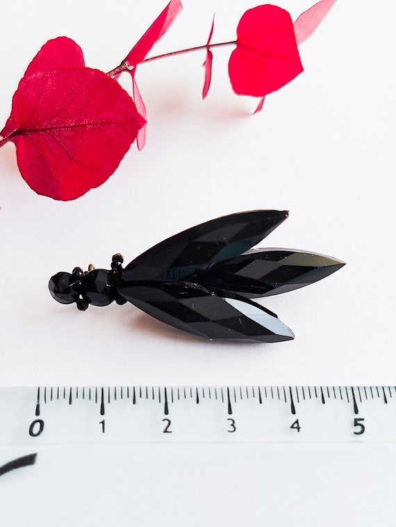 Antique Victorian insect bee jet French glass Vauxhal… - Gem