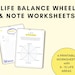 Life Balance Wheel Template Printable Worksheets & Notes Self Care ...