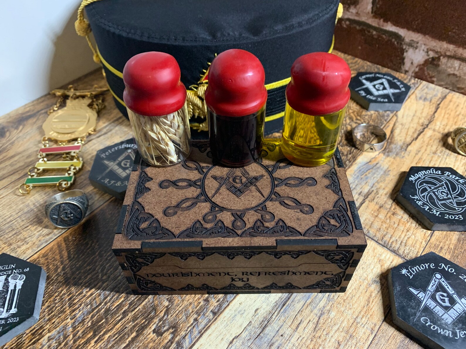 Masonic Wages of a Fellow Craft Gift Set - Perfect for Freemasons - Etsy