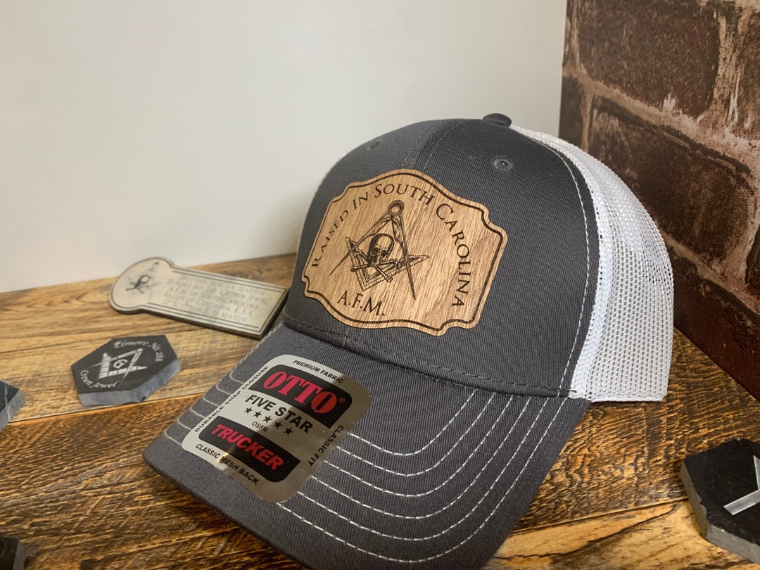 Masonic Freemason Wood Raised In... Freemasonry: Custom Wood Patch Hat ...