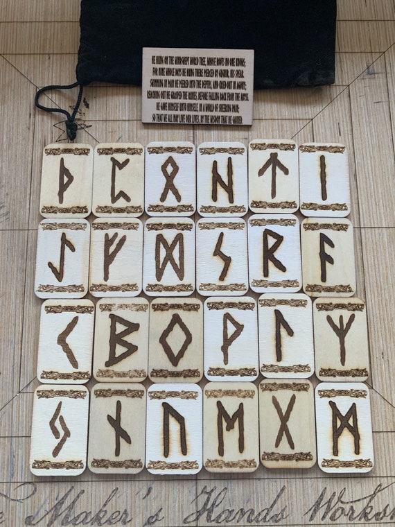 Norse Viking Elder Futhark Rune Tiles Two Styles to Choose - Etsy