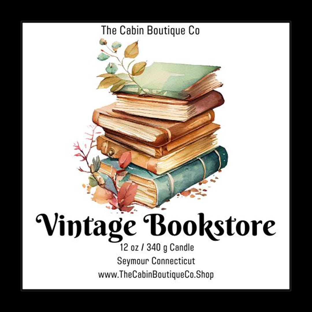Vintage Bookstore Candle Old Books Leather Binding Book Lovers Booktok ...