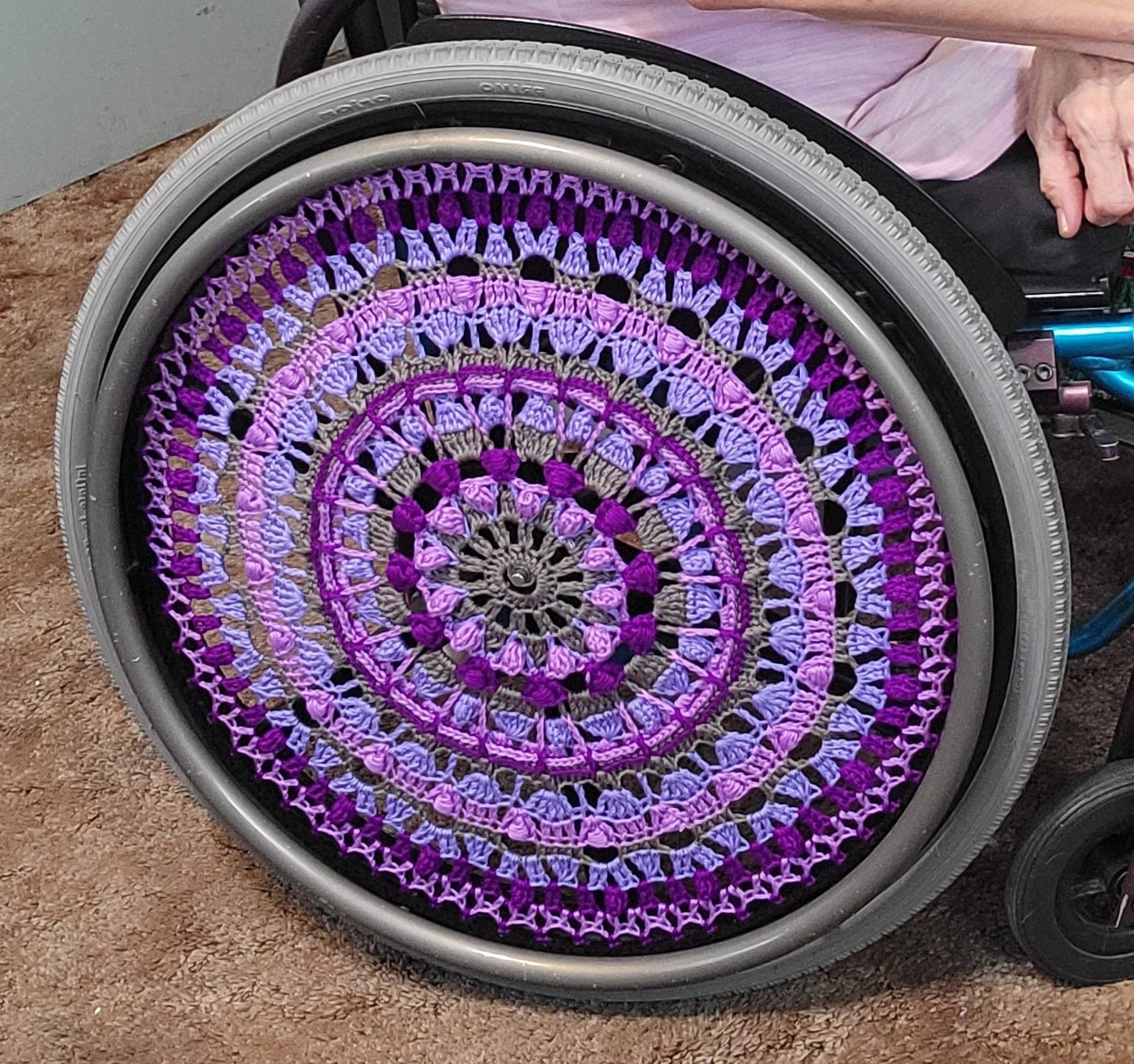 Crochet Wheelchair Wheel Cover Pattern, Mandala Design (PDF Digital) - Etsy