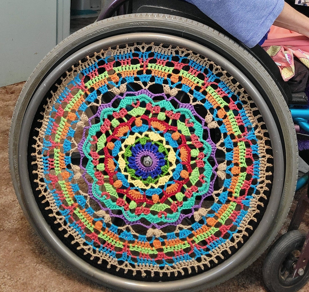 PDF DIGITAL Crochet Pattern Wheelchair Wheel Cover Gift for Wheelchair ...