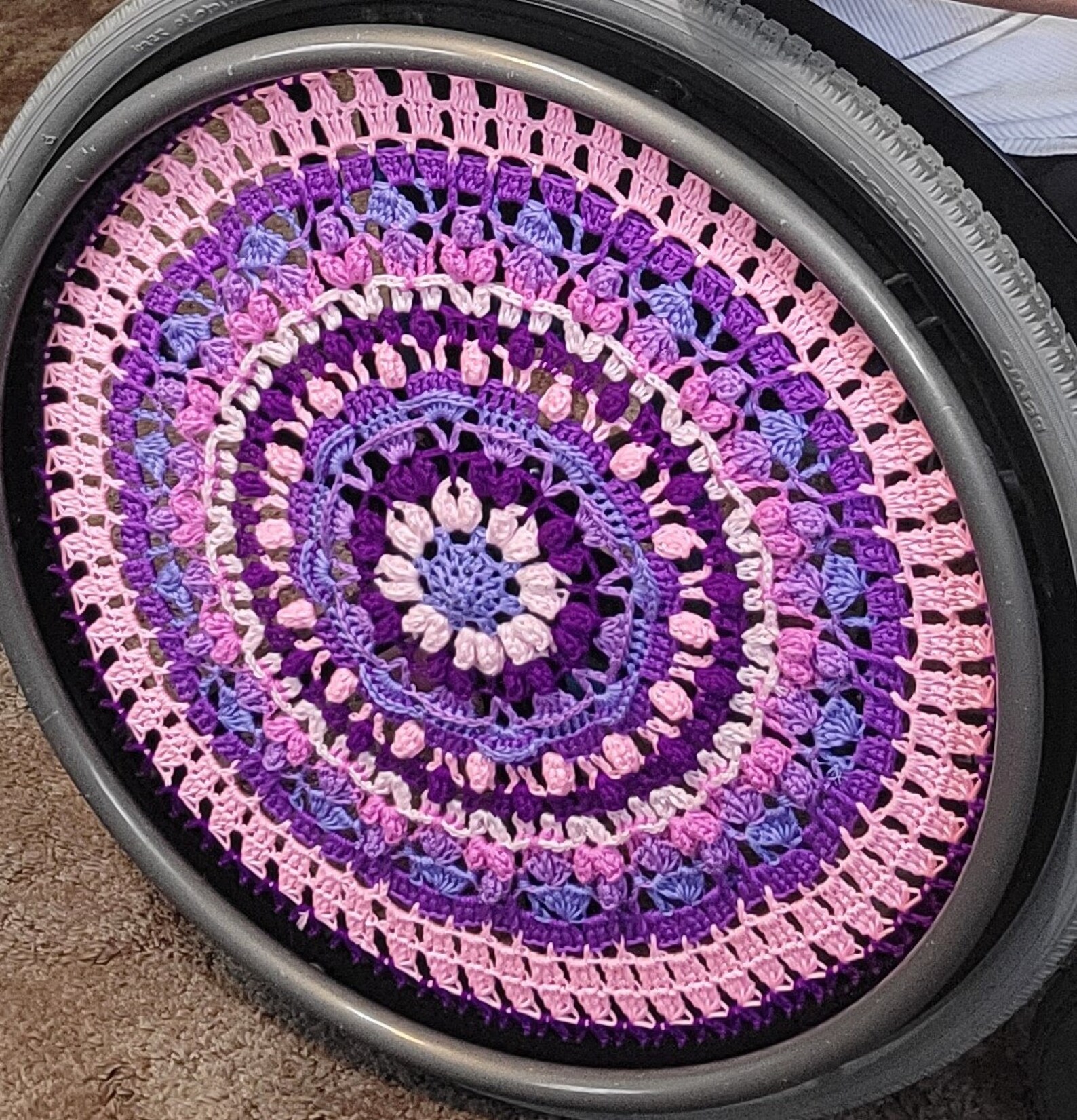 Crochet Wheelchair Wheel Cover Pattern, Mandala Design (PDF Digital ...