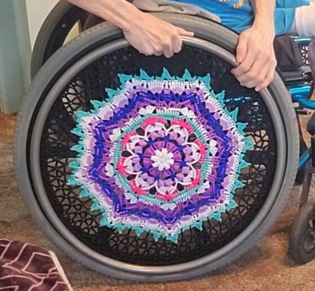 Crochet Wheelchair Wheel Cover Pattern, Mandala Design (PDF Digital) - Etsy