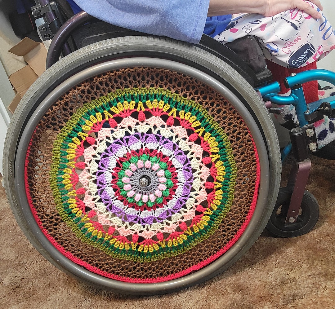 PDF DIGITAL Crochet Pattern Wheelchair Wheel Cover Gift for Wheelchair ...