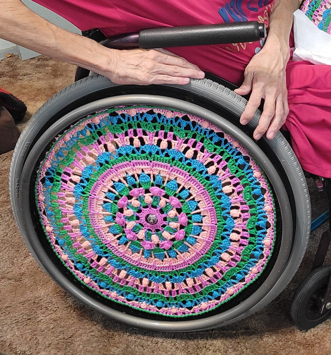 Crochet Wheelchair Wheel Cover Pattern, Mandala Design (PDF Pattern) - Etsy
