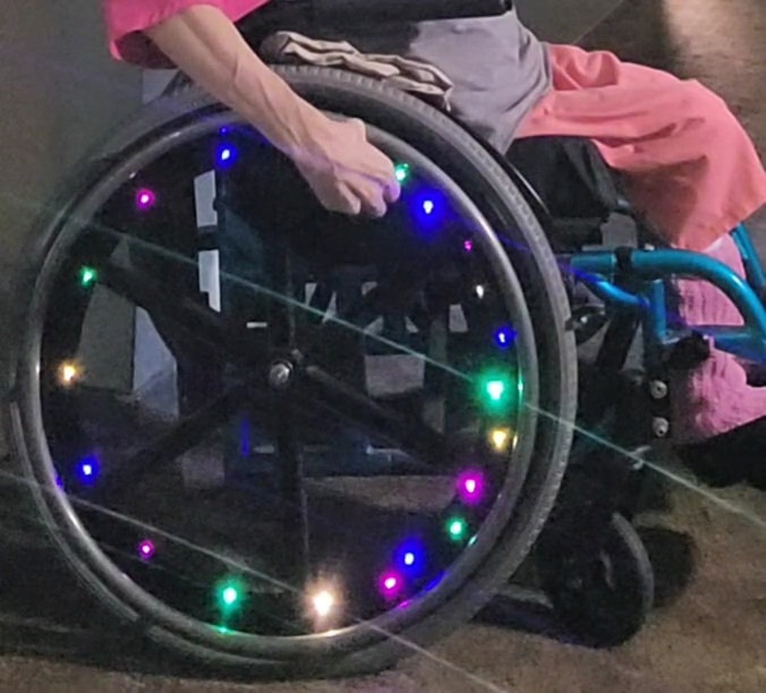 DIY Everyday Lights Kit Wheelchair Wheel Cover Flexible Hoops Yarn ...