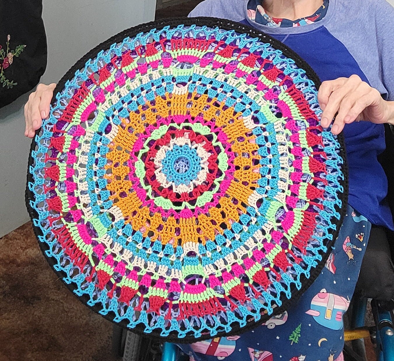 PDF DIGITAL Crochet Pattern Wheelchair Wheel Cover Gift With NO Hoop ...