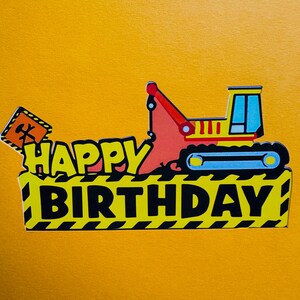 Happy Birthday CRANE Truck 3D Pop up Greeting Card Perfect for ...