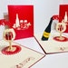 Wine Bottle and Glass Card - Created by Origami Pop Cards Sydney ...