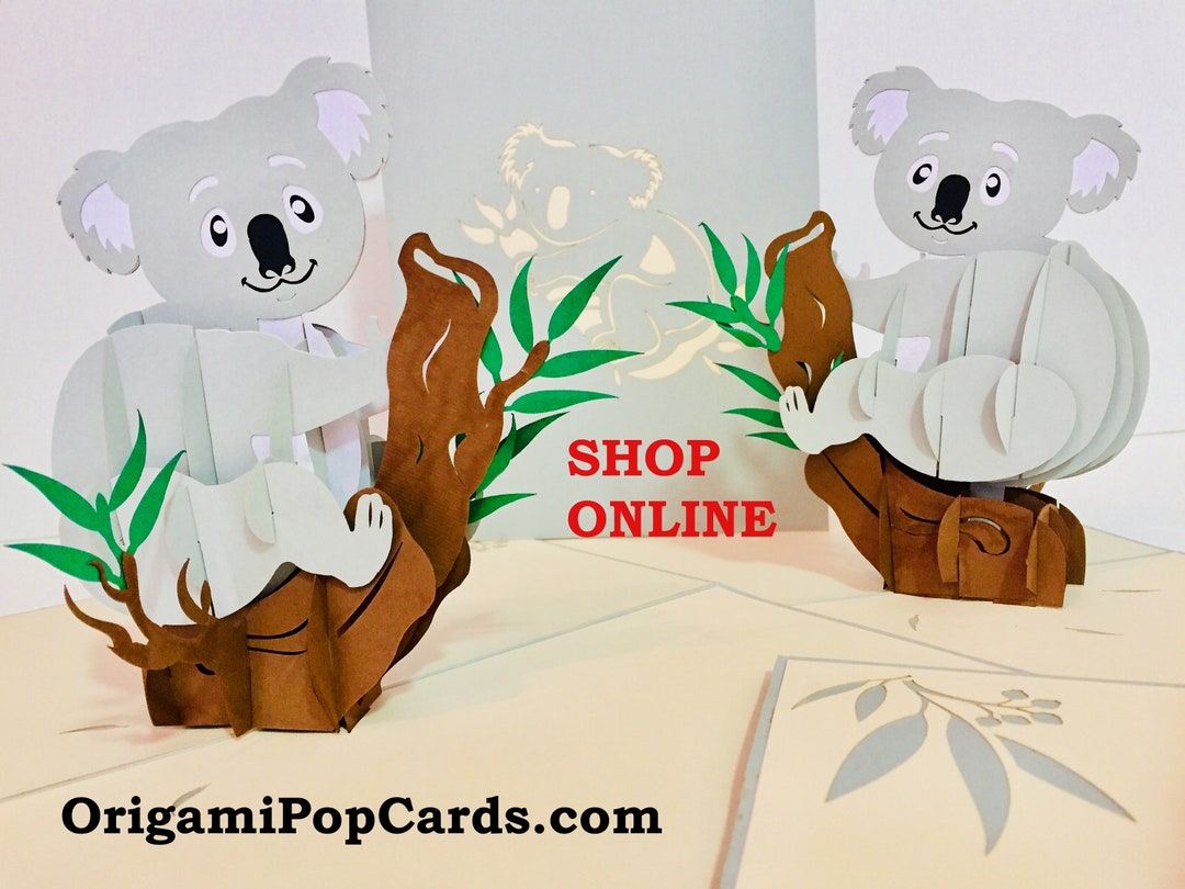 Australian Koala Card - Created by Origami Pop Cards Sydney Australia ...