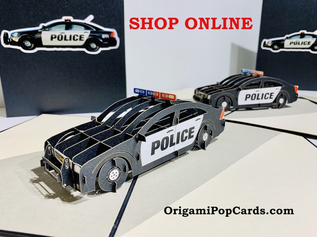 Super Cool Police Car Card - Created by Origami Pop Cards Sydney ...