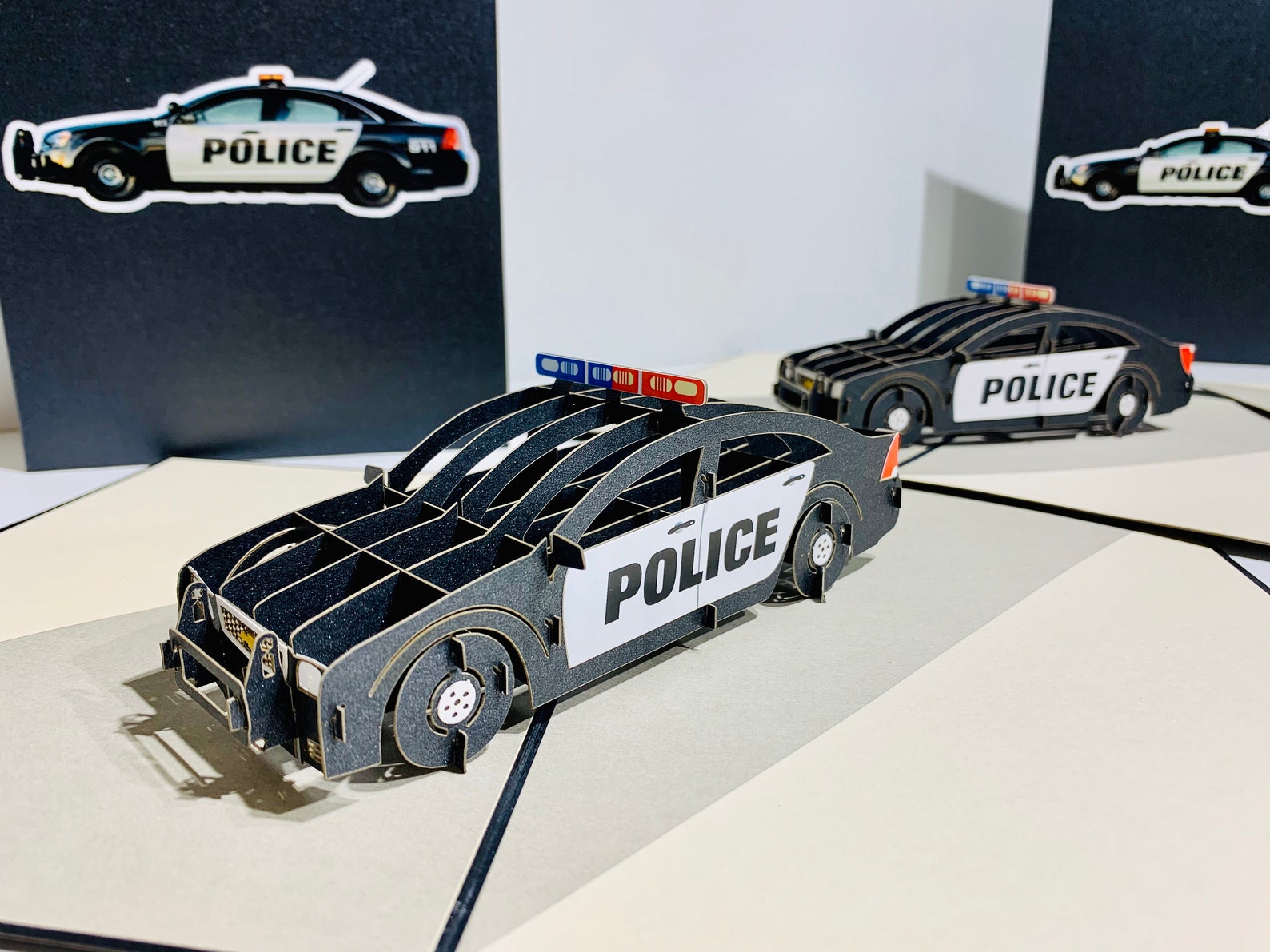 Super Cool Police Car Card Created by Origami Pop Cards Sydney ...