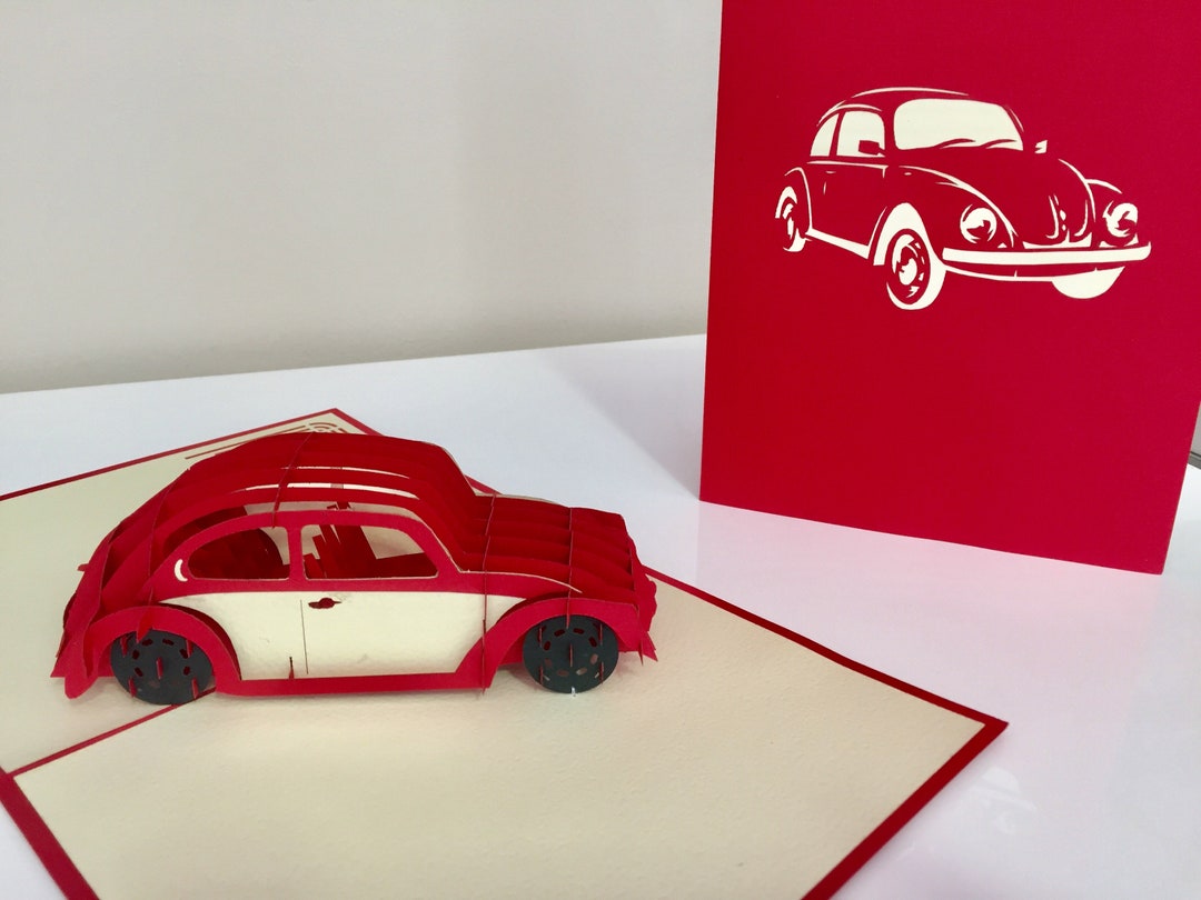 Red Car Card - Created by Origami Pop Cards Sydney Australia 3D Paper ...