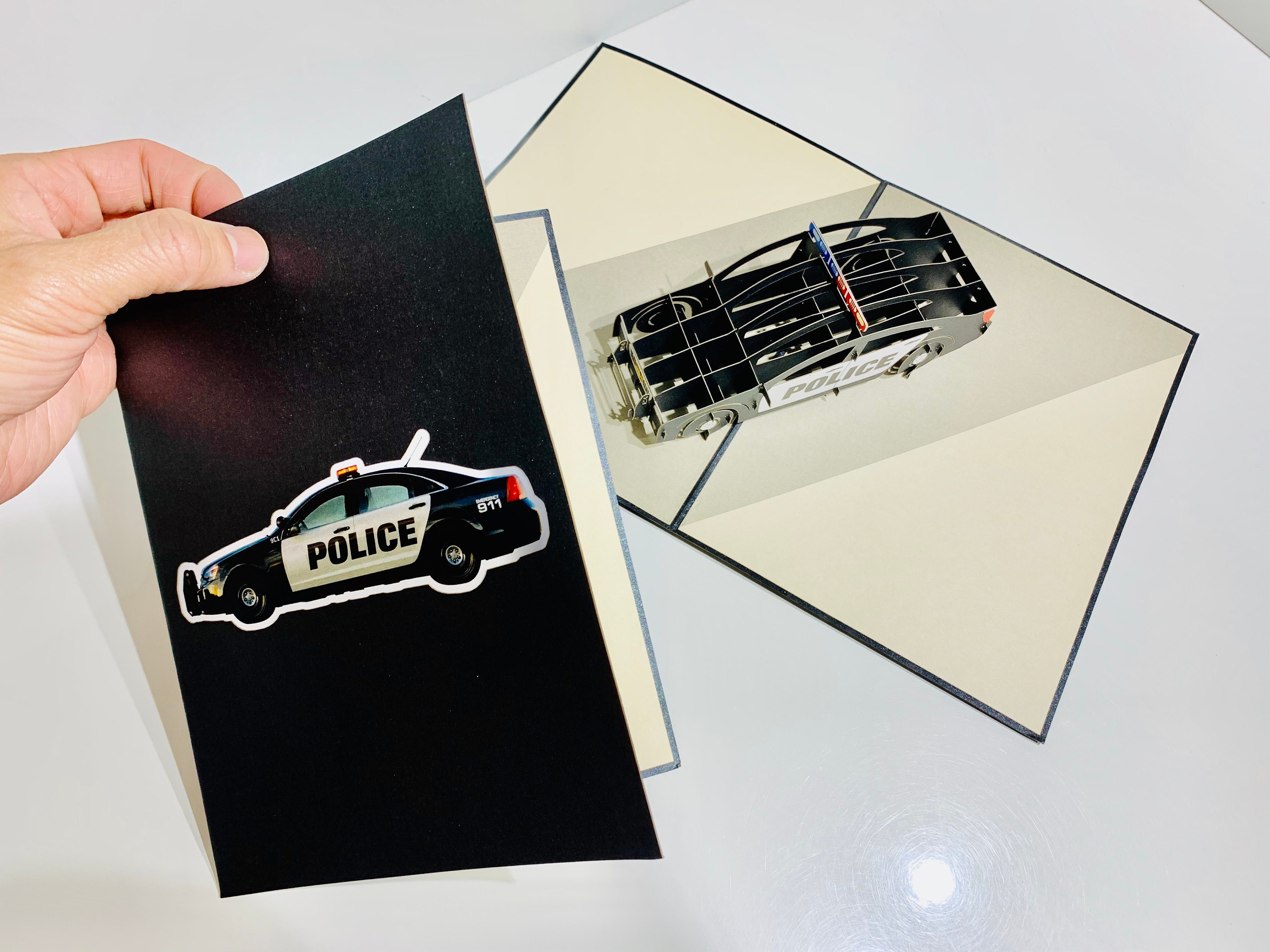 Super Cool Police Car Card - Created by Origami Pop Cards Sydney ...