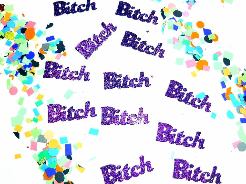 Purple Glitter Bitch Confetti, Party Confetti, Multiple Colors ...