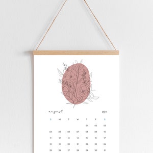 2024 Boho Printable Calendar Botanical, Minimal, Wall Calendar 2023 ...