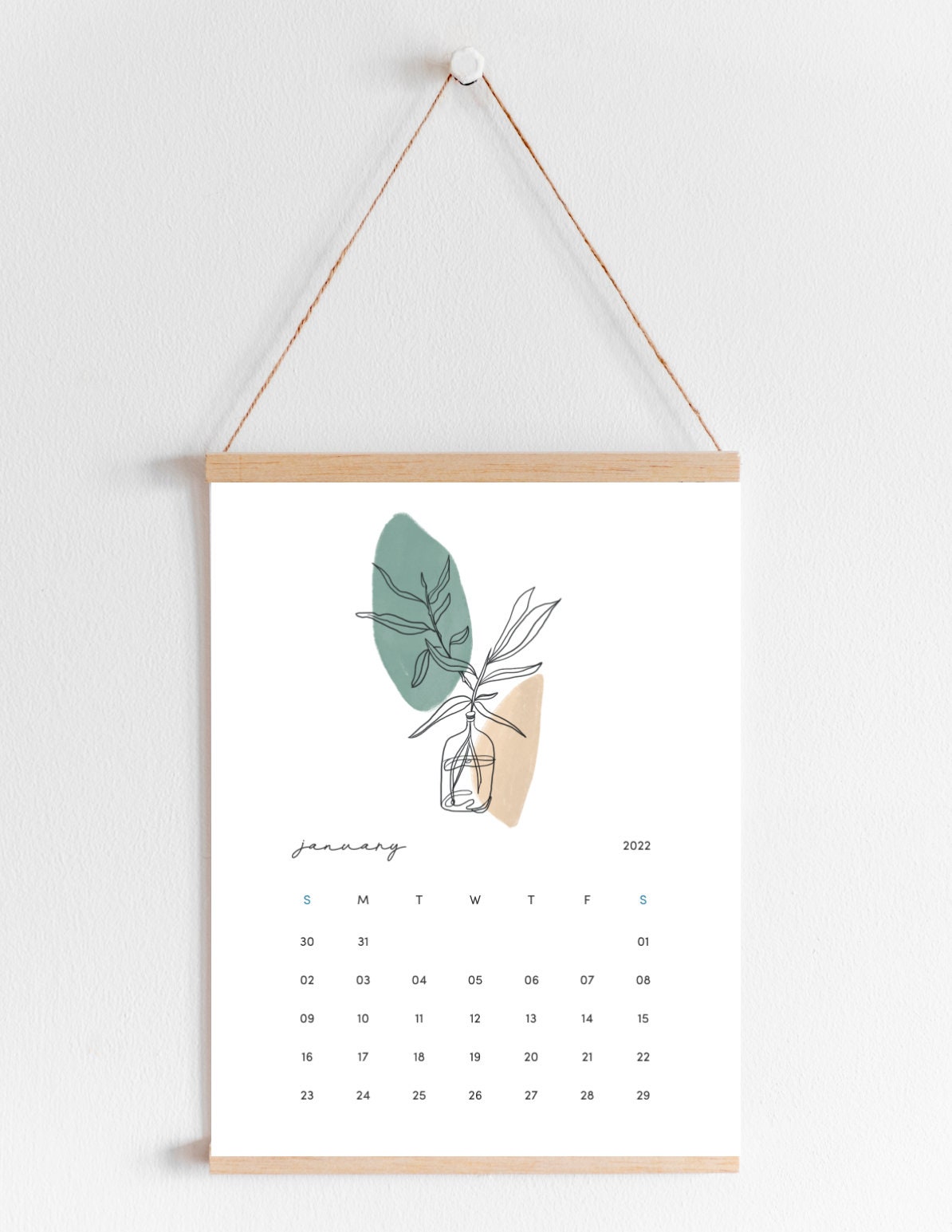 Calendars & Planners instant download boho calendar wall calendar ...