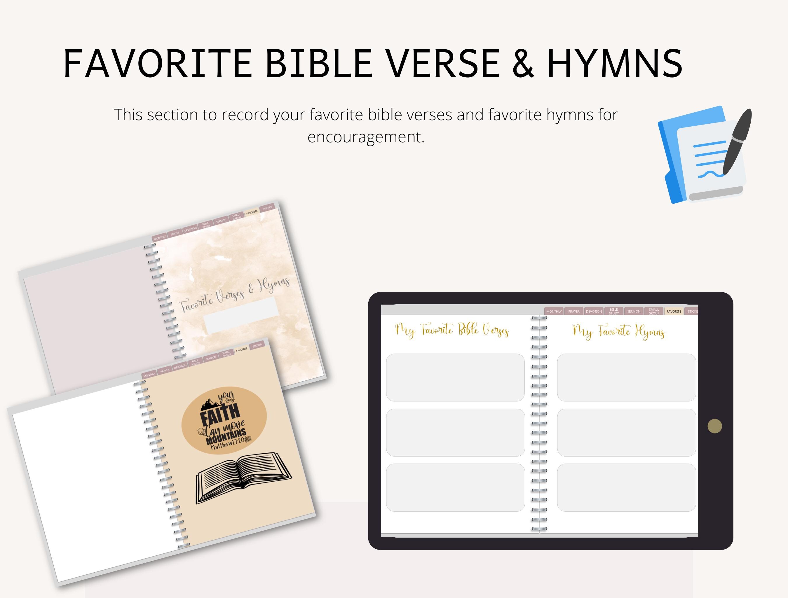 Faith Digital Planner for Goodnote , Digital Prayer Journal, Sermon ...