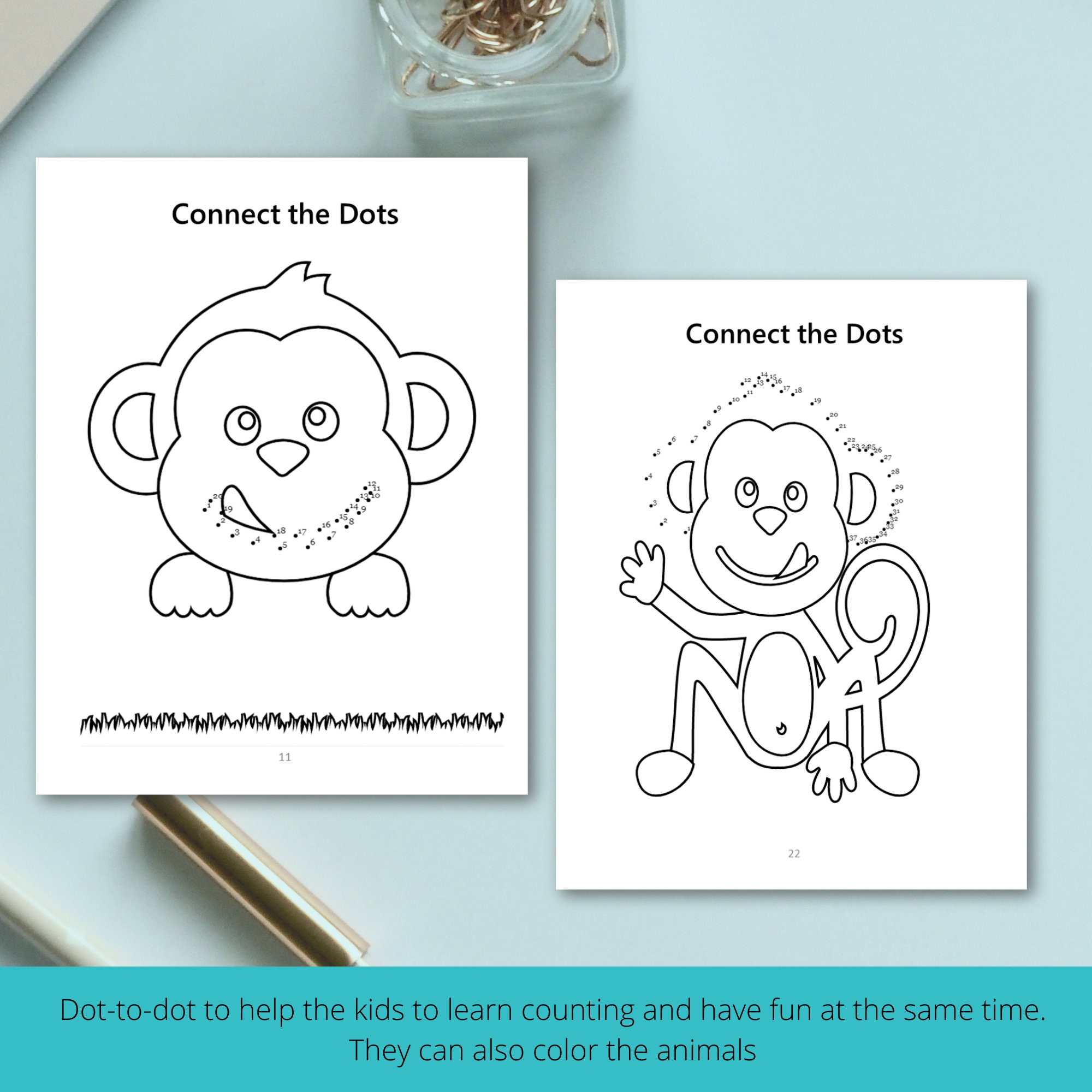 Monkey Activity Printable With Fun Facts for Kids Ages 4 6 : - Etsy ...