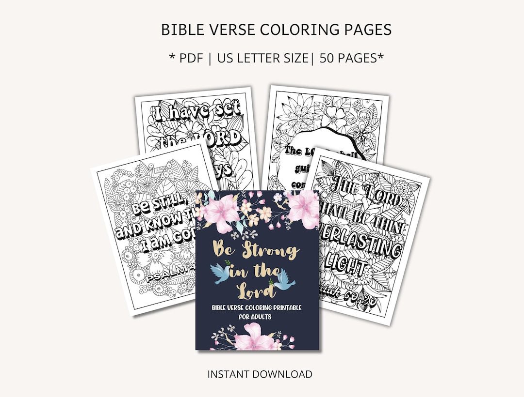 50 Bible Verse Coloring Page | Christian Mindfulness Printable ...