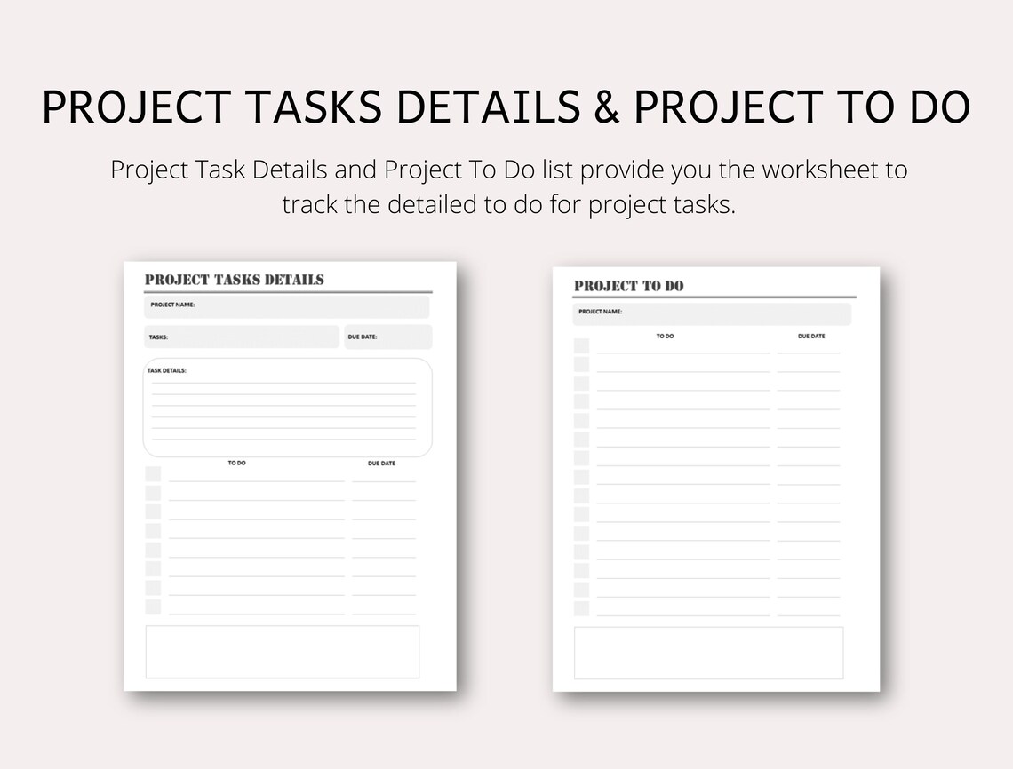 Project Planner Printable: Project Manager Printable to Plan & - Etsy ...