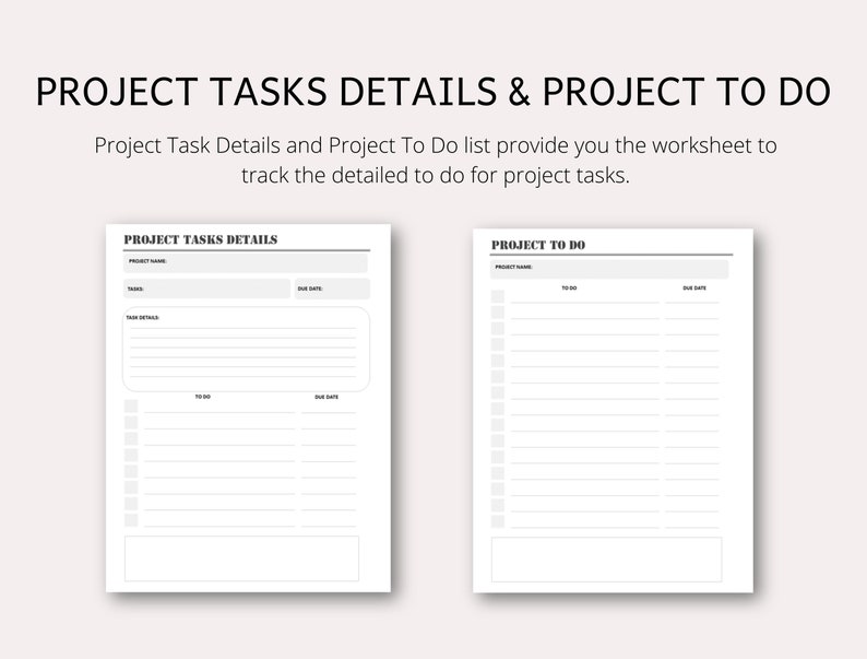 Project Planner Printable: Project Manager Printable to Plan & - Etsy