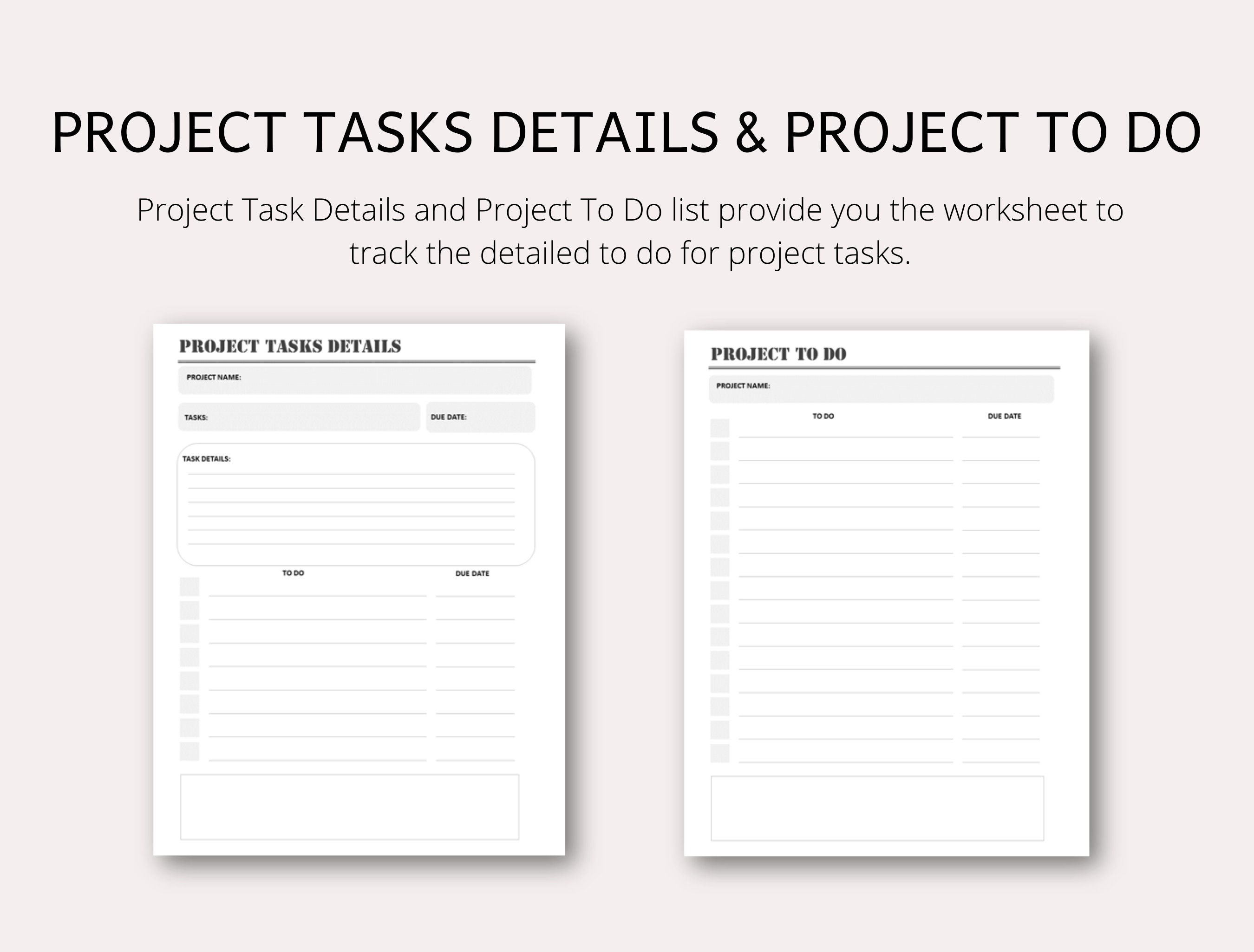 Project Planner Printable: Project Manager Printable to Plan & - Etsy