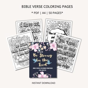 50 Bible Verse Coloring Page | Christian Mindfulness Printable ...