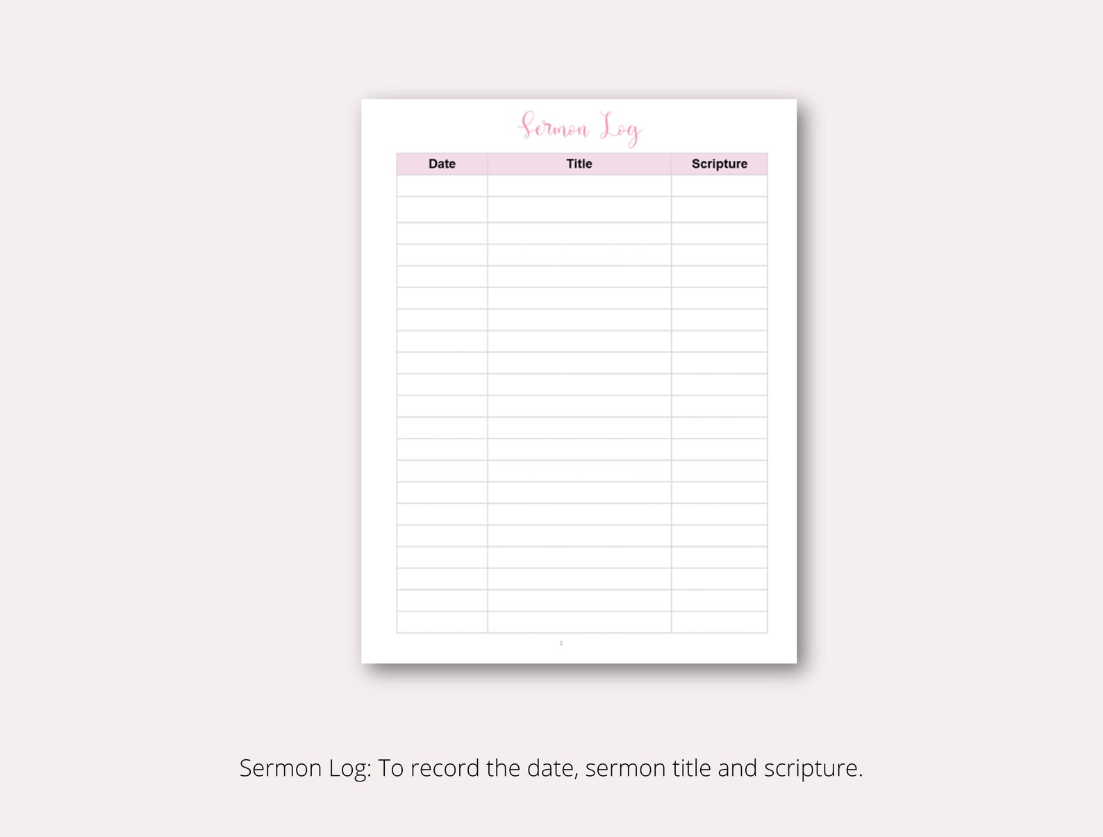 Sermon Notes Printable | Church Notes Planner Inserts | A5, A4, Half ...