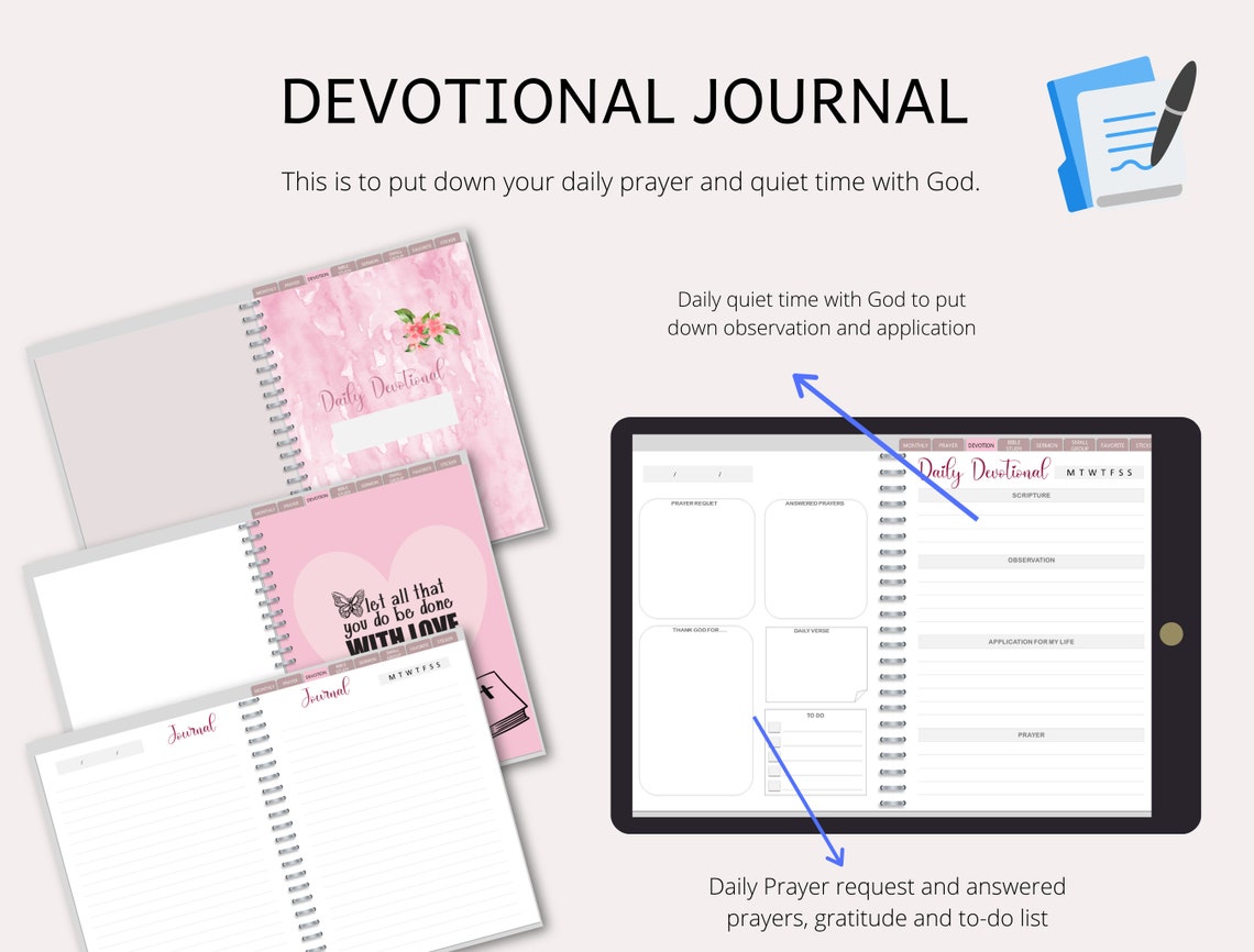 Faith Digital Planner for Goodnote Digital Prayer Journal - Etsy