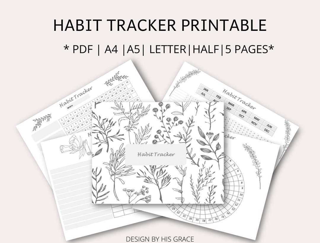 Habit Tracker Printable to Track Habits and Routine US Full/half/a4/a5 ...