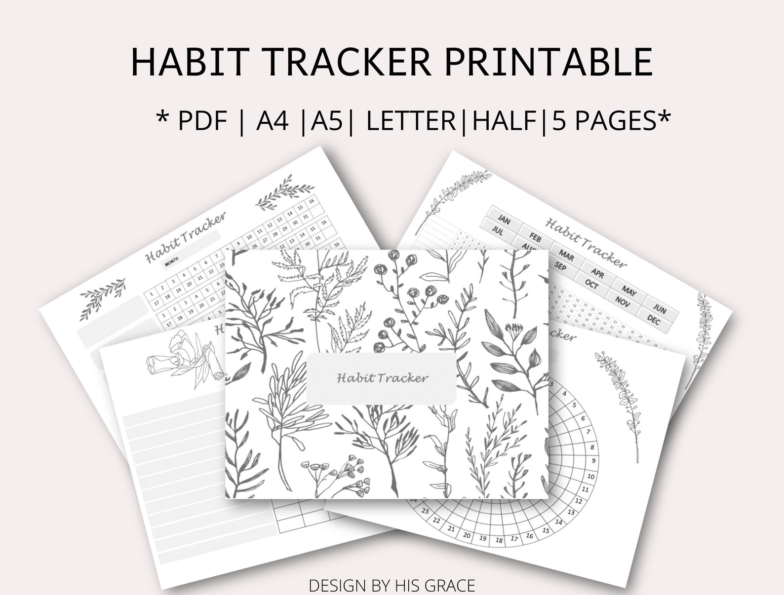 Habit Tracker Printable to Track Habits and Routine US Full/half/a4/a5 ...