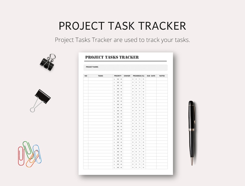 Project Planner Printable: Project Manager Printable to Plan & Track ...