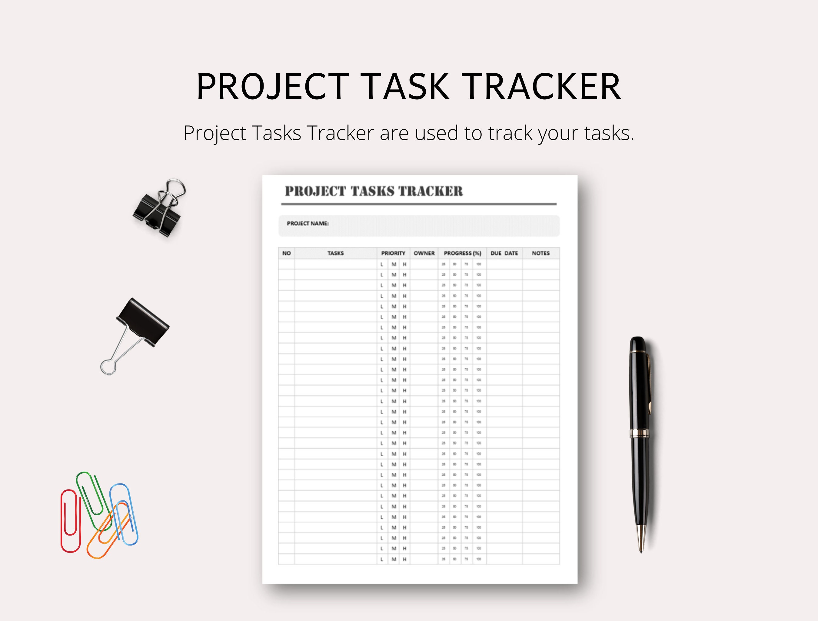 Project Planner Printable: Project Manager Printable to Plan & Track ...