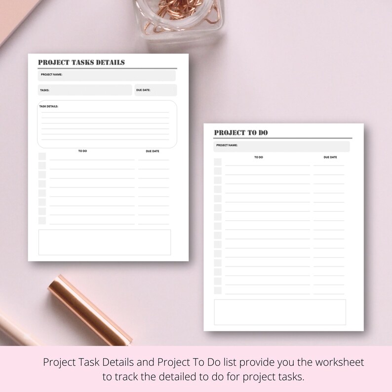 Project Planner Printable: Project Manager Printable to plan & | Etsy