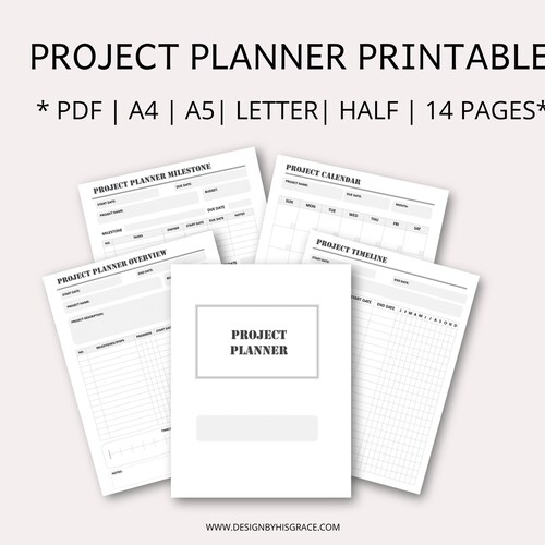 Project Planner Printable: Project Manager Printable to Plan & - Etsy