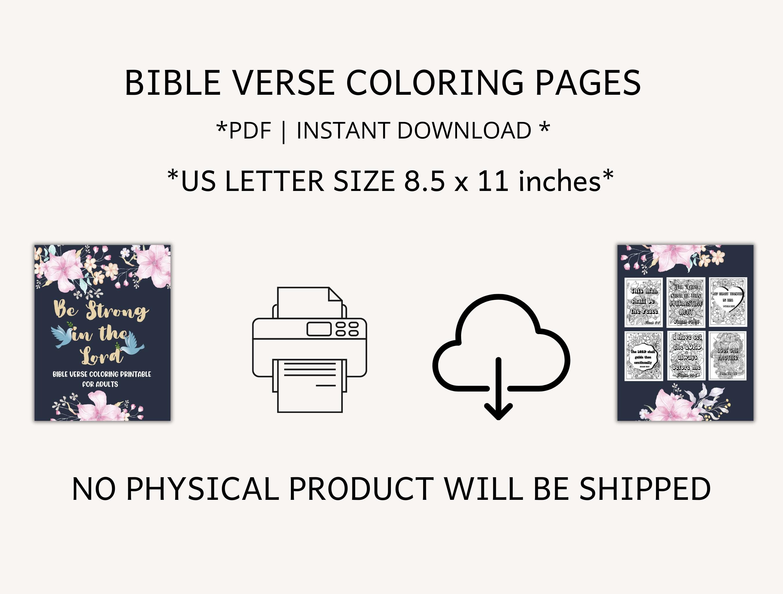 50 Bible Verse Coloring Page | Christian Mindfulness Printable ...