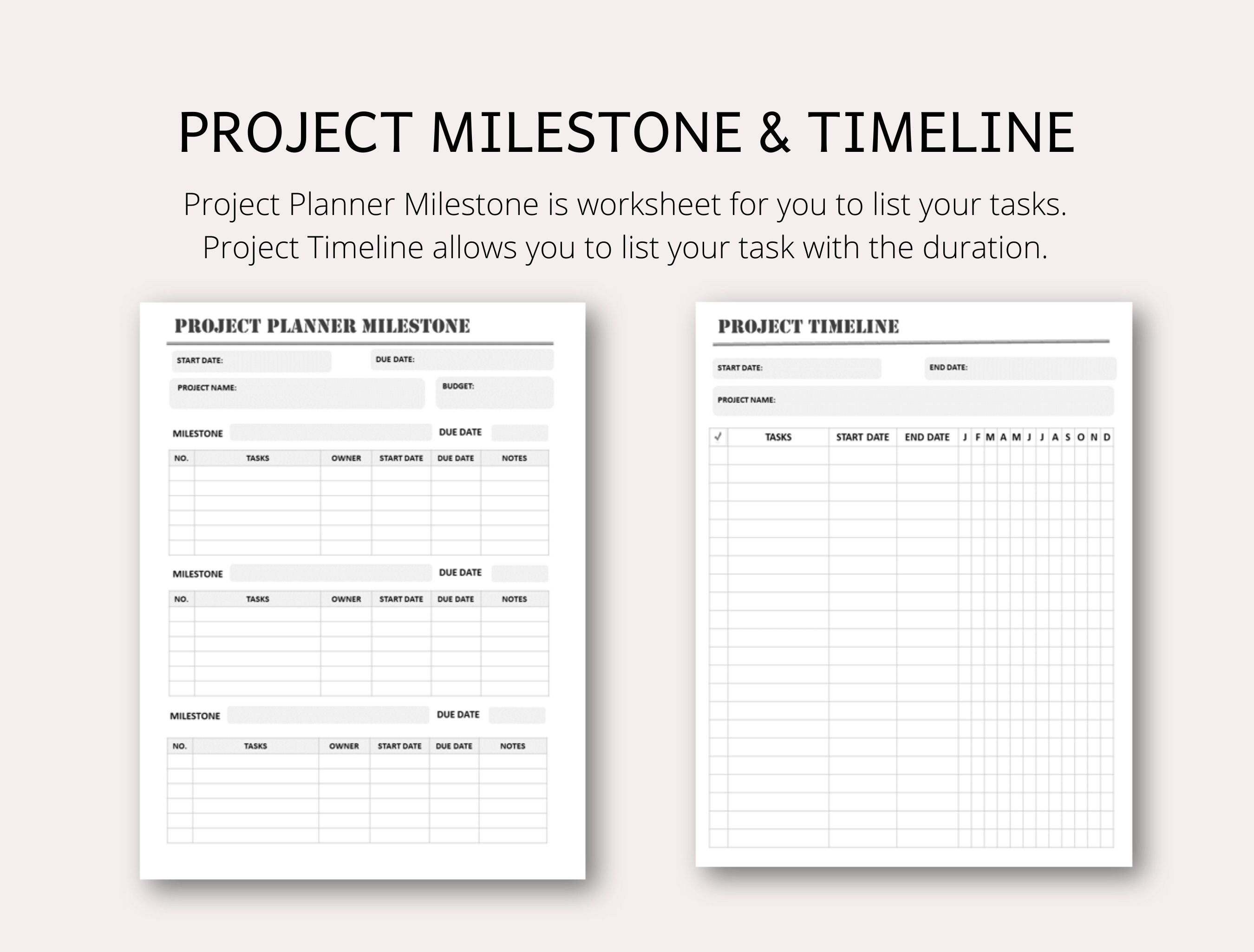 Project Planner Printable: Project Manager Printable to Plan & Track ...