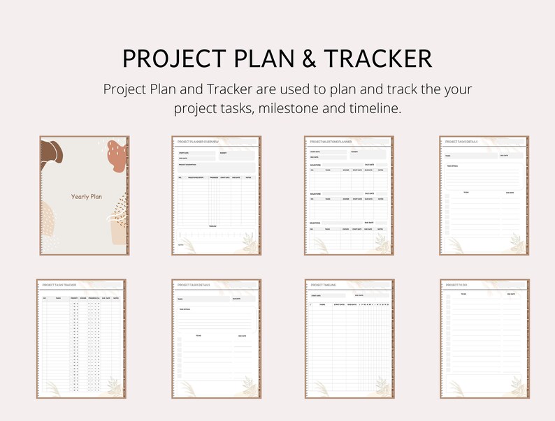 Digital Project Planner for Goodnote, Undated Monthly, Weekly,daily ...