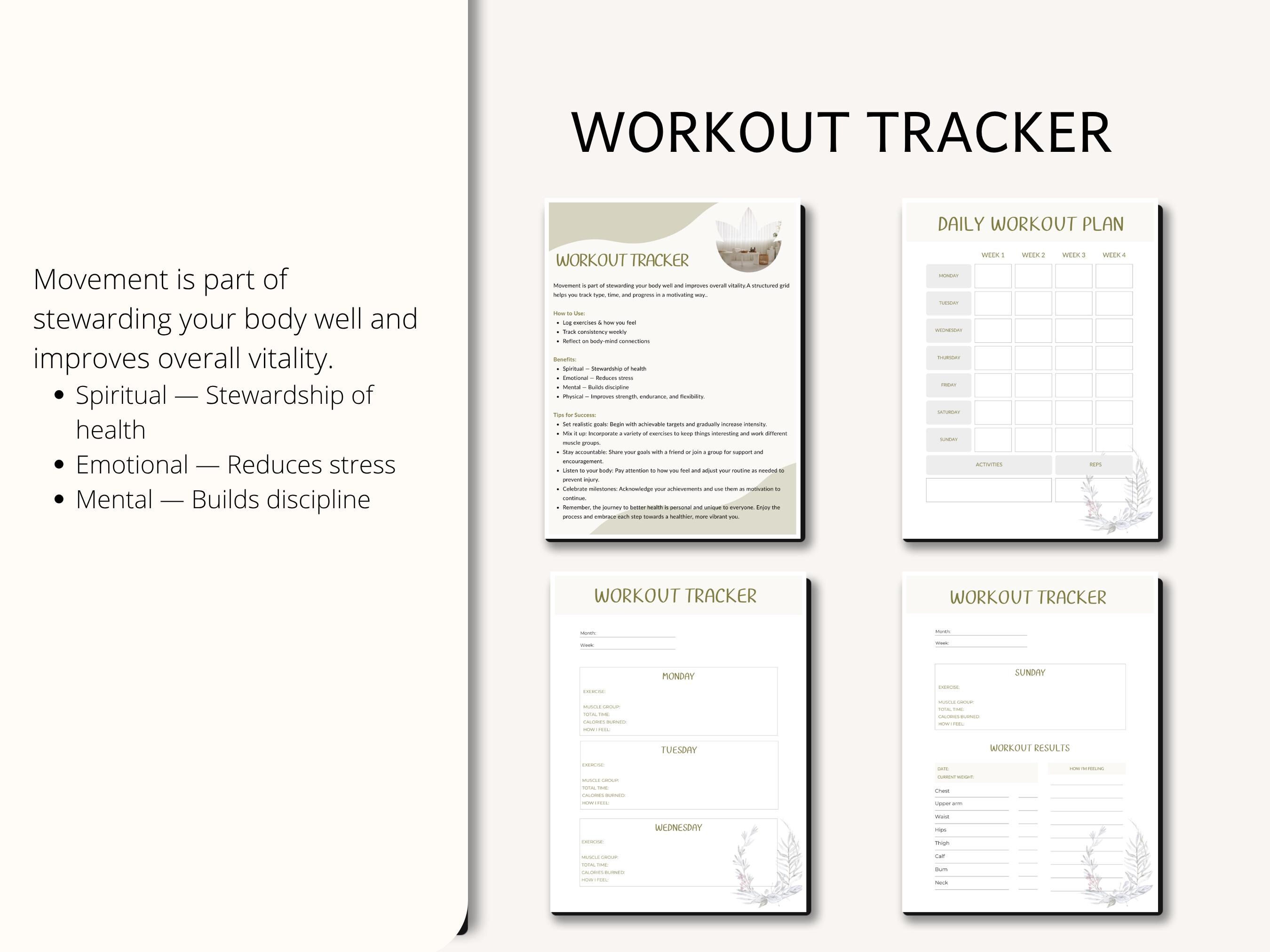 Christian Wellness Journal Printable| Self-care, Gratitude, Habit ...
