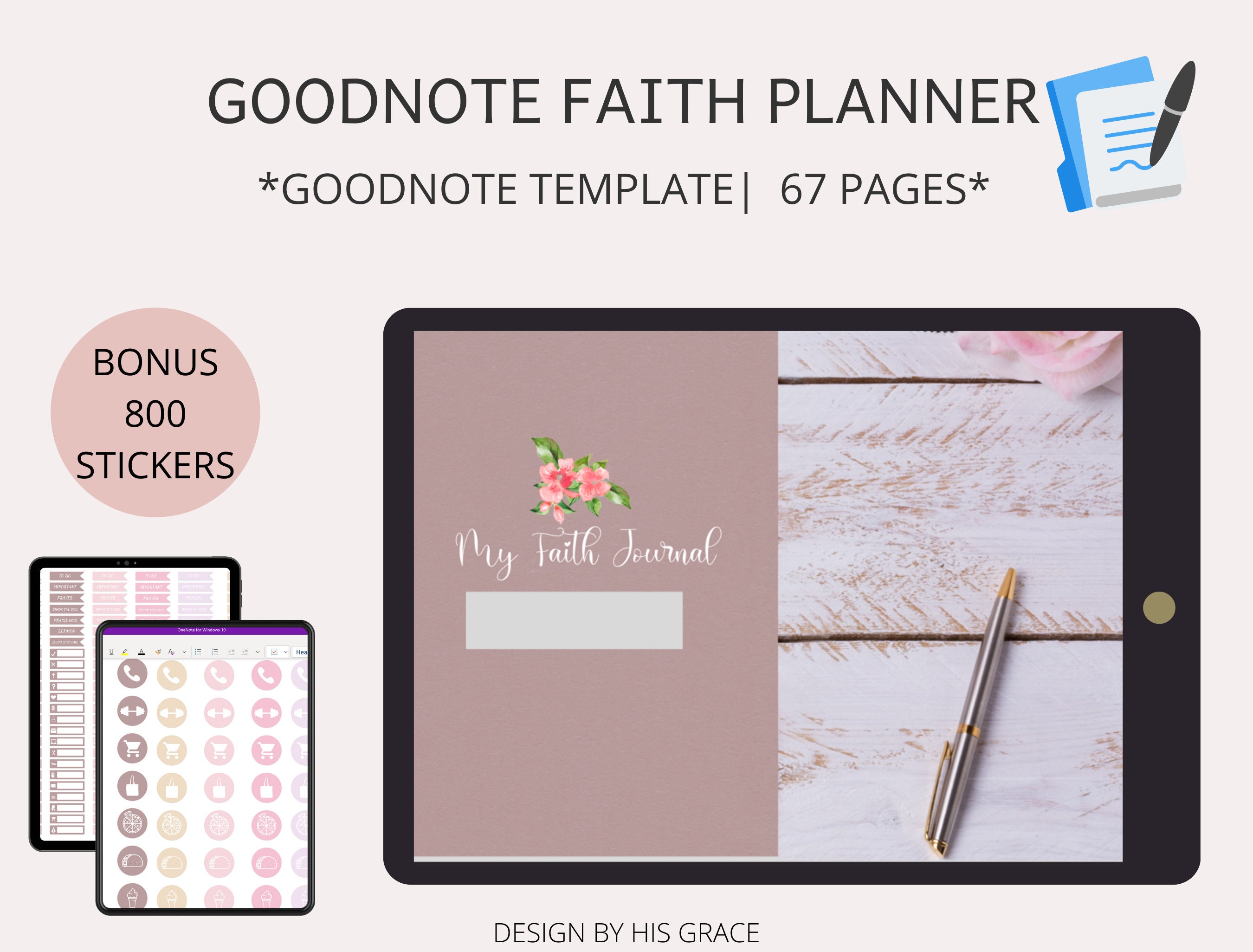 Faith Digital Planner for Goodnote Digital Prayer Journal - Etsy