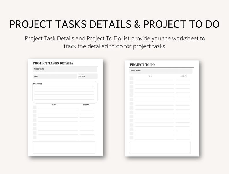 Project Planner Printable: Project Manager Printable to Plan & Track ...